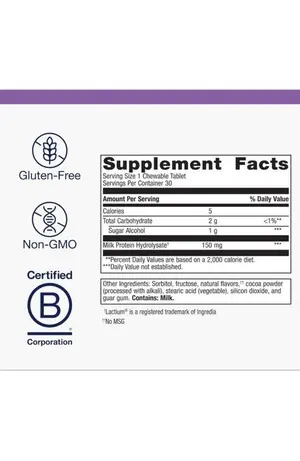 METAGENICS Nusera Chocolate Chewable Stress And Calm Support Supplement 30 Chewable Tablets