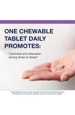 METAGENICS Nusera Chocolate Chewable Stress And Calm Support Supplement 30 Chewable Tablets