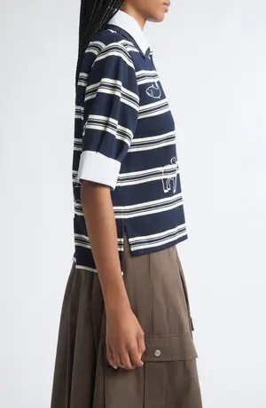 Sea Mina Double Layer Polo Top