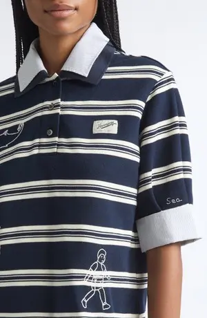 Sea Mina Double Layer Polo Top