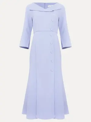 PHASE EIGHT Sienna Asymmetric Collar Midi Tux Dress