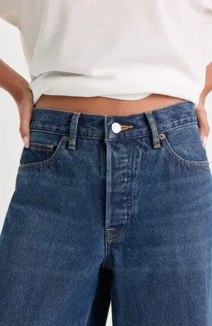 Good American Vintage Low Slung Baggy Wide Leg Jeans - Trace