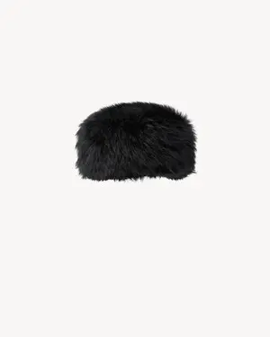 Saint Laurent Pillbox Hat In Shearling