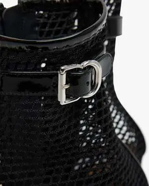 Alaïa Patent Mesh 55 Ankle Boots - Black