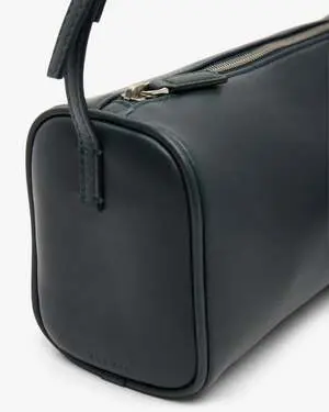THE ROW 90's Dark Small Grain Leather Bag - Green