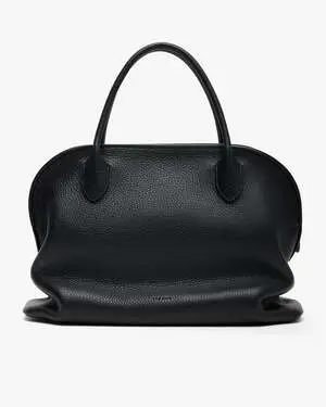 THE ROW Agnes 12 Leather Bag - Black