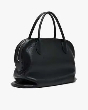 THE ROW Agnes 12 Leather Bag - Black