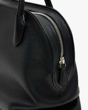 THE ROW Agnes 12 Leather Bag - Black