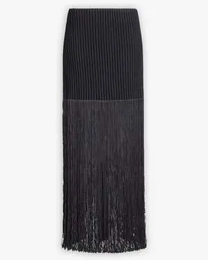 Alaïa Fringed Tube Knitted Skirt