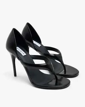 Alaïa Infradito Thong Sandals - Black
