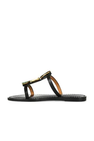 AMANU The Matobo Sandal With Malachite And Obsidian Embellishments