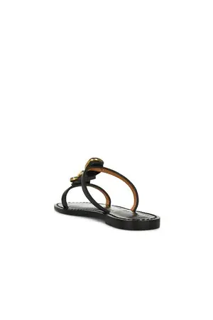 AMANU The Matobo Sandal With Malachite And Obsidian Embellishments