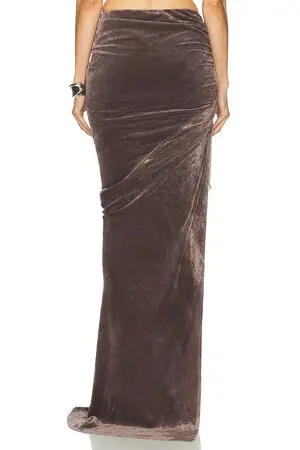 Rick Owens Edfu Skirt In Mauve - Grape