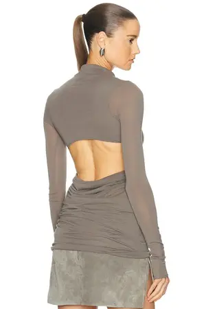 Rick Owens Sunpeel Long Sleeve Top - Dust