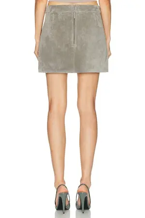 Rick Owens Fog Cutoff Mini Skirt - Steel