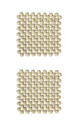 PIEN STUDIOS Larco Square Coaster Set - Ivory