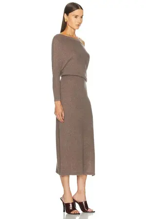 Altuzarra Off-the-shoulder Cashmere Dress