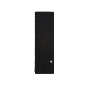 Moncler Alpaca Blend Knit Scarf - Black