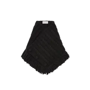 Moncler Cable Knit Alpaca Blend Neck Scarf - Black