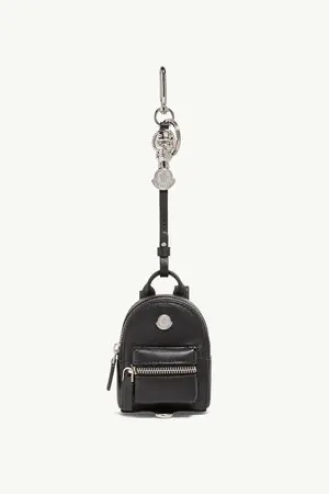 Moncler Backpack Leather Key Holder - Black