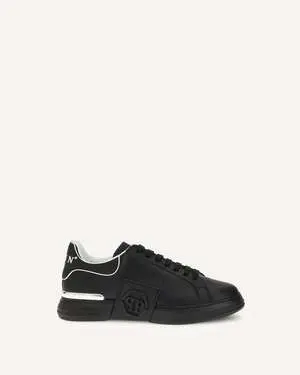 Philipp Plein Low Top Hexagon Leather Sneakers