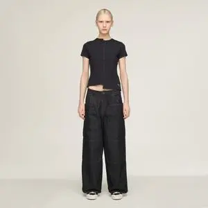 Adidas Y-3 Denim Straight Leg Pants - Black