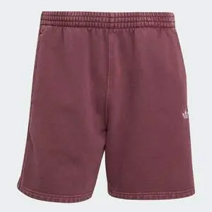 Adidas Originals Trefoil Essentials Washed Fleece Shorts - Maroon