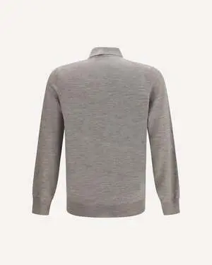 Brunello Cucinelli Virgin Wool Polo Sweater