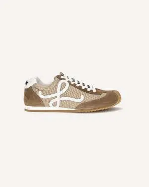 Loewe Ballet Runner 2.0 Suede And Mesh Sneakers - Beige