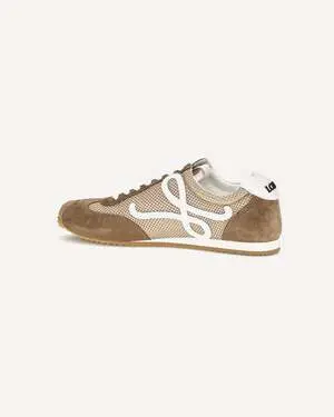 Loewe Ballet Runner 2.0 Suede And Mesh Sneakers - Beige