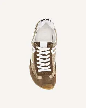 Loewe Ballet Runner 2.0 Suede And Mesh Sneakers - Beige
