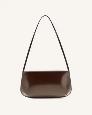 FANE Bra Brushed Leather Shoulder Bag - Brown