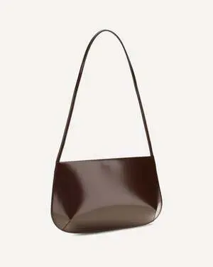FANE Bra Brushed Leather Shoulder Bag - Brown