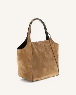 Brunello Cucinelli Small Sartorial Suede Bucket Bag