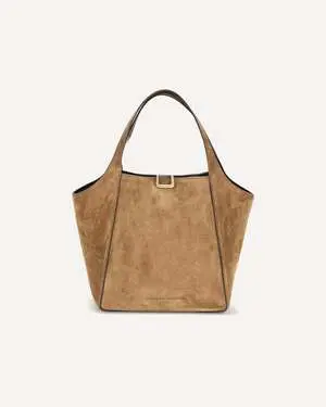 Brunello Cucinelli Small Sartorial Suede Bucket Bag