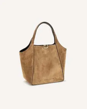 Brunello Cucinelli Small Sartorial Suede Bucket Bag