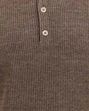 Brunello Cucinelli Cotton And Linen Henley Sweater