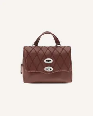 ZANELLATO Mini Postina Tramè Leather Top Handle Bag - Red