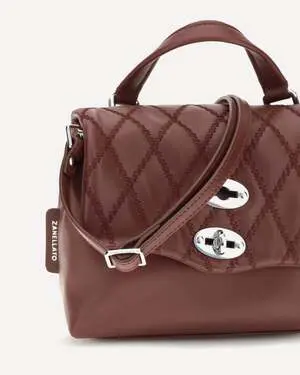 ZANELLATO Mini Postina Tramè Leather Top Handle Bag - Red