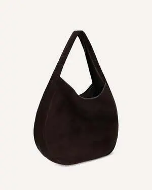 Loewe Roomy Suede Calfskin Hobo Shoulder Bag