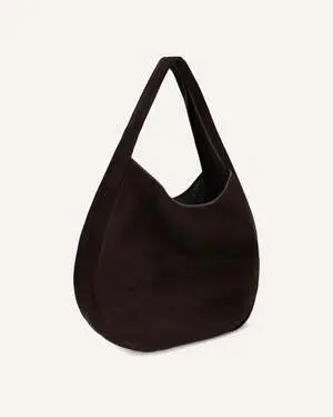Loewe Roomy Suede Calfskin Hobo Shoulder Bag