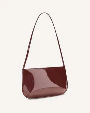 FANE Bra Brushed Leather Shoulder Bag - Bordeaux