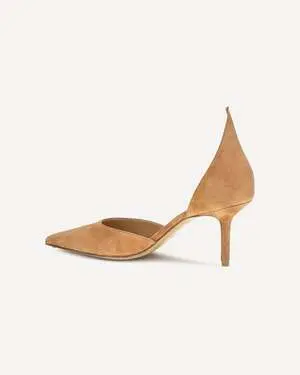 FRANCESCO RUSSO D'orsay Flame Suede Pumps