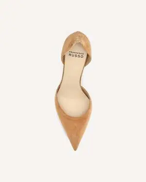FRANCESCO RUSSO D'orsay Flame Suede Pumps