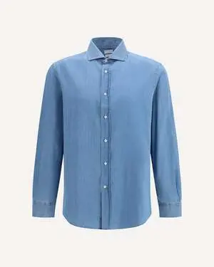 Brunello Cucinelli Cotton Deni Shirt Ale