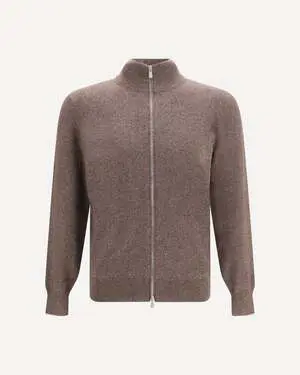 Brunello Cucinelli Cashmere Zip-up Cardigan - Brown