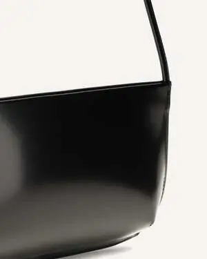 FANE Bra Brushed Leather Shoulder Bag - Black