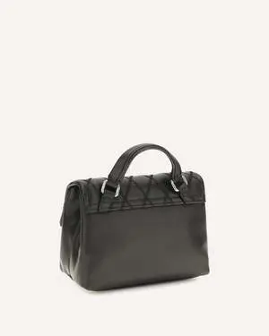 ZANELLATO Mini Postina Tramè Leather Top Handle Bag - Black