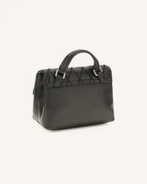 ZANELLATO Mini Postina Tramè Leather Top Handle Bag - Black