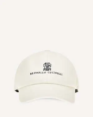 Brunello Cucinelli Visor Cap Ale - White